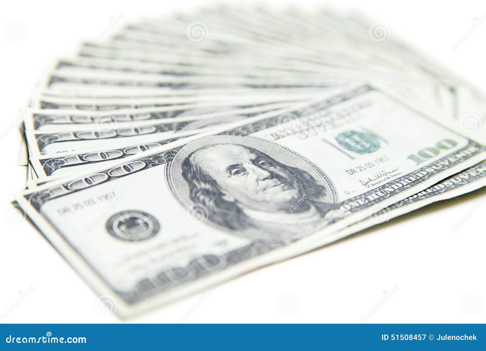 Stack of Hundred Dollars Close-up Stock Image - Image of abundance ...