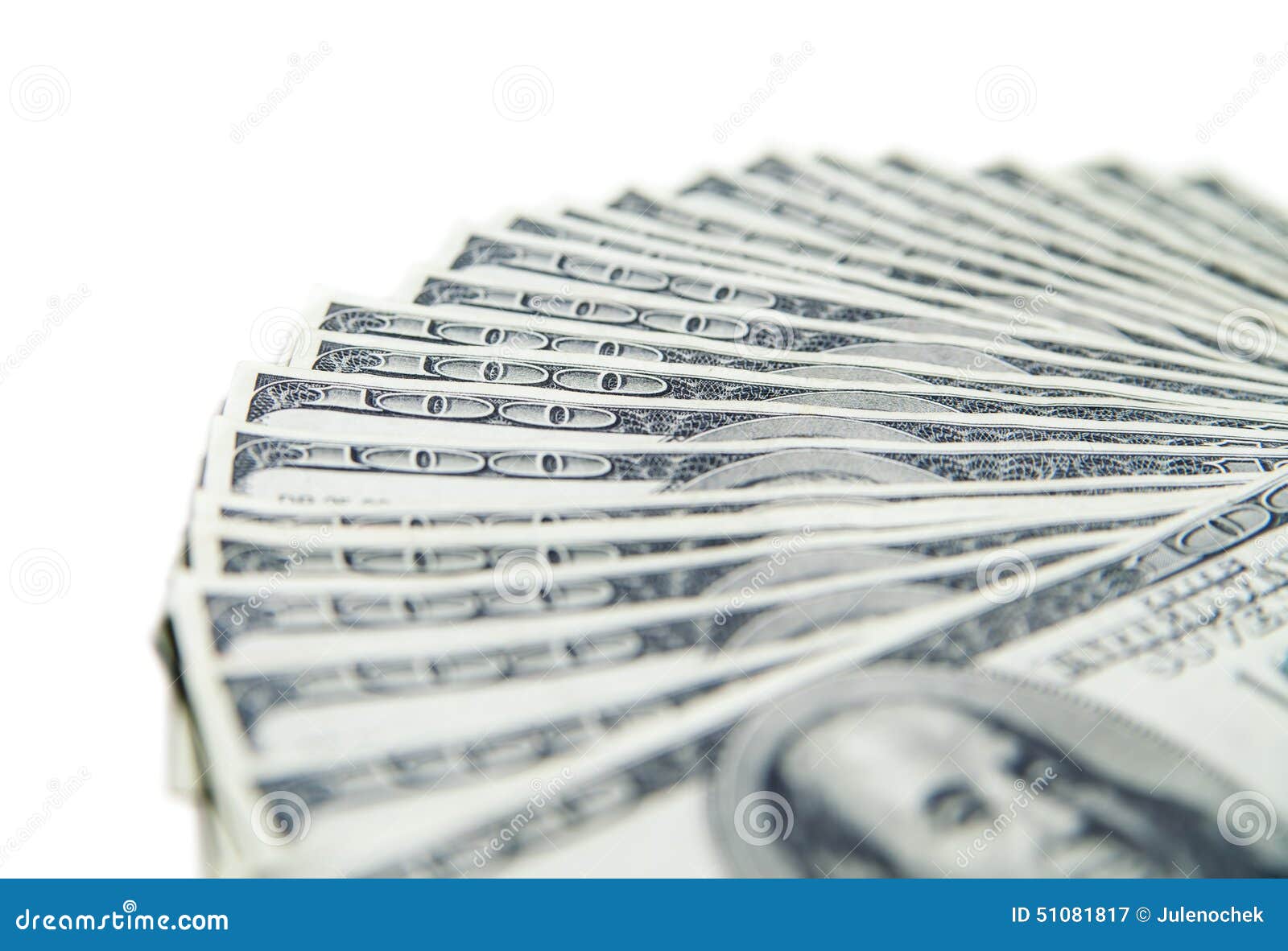 Stack of Hundred Dollars Close-up Stock Image - Image of green ...