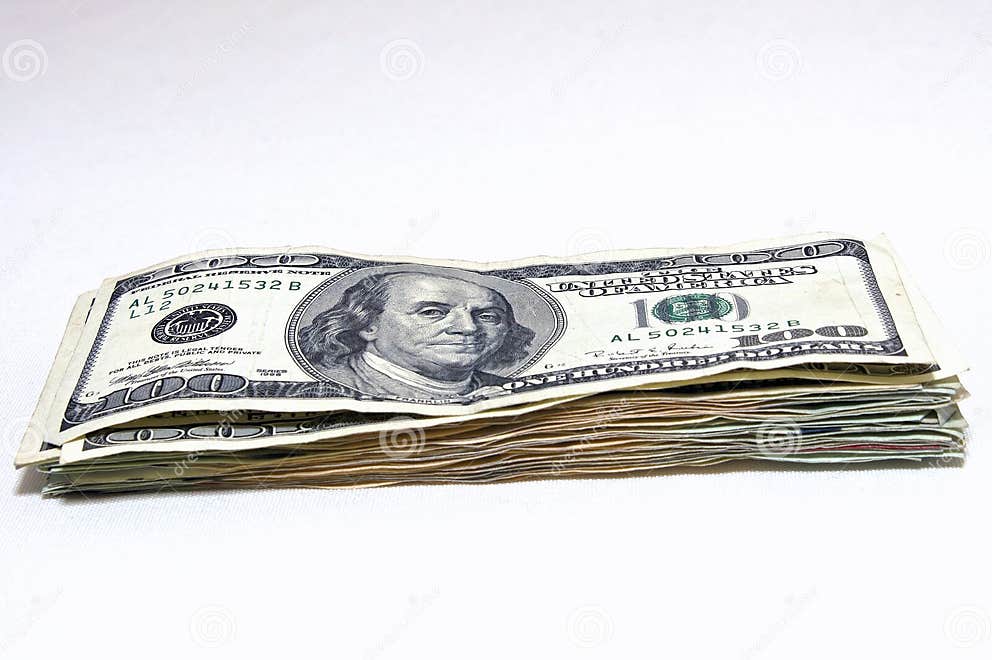 Stack of hundreds stock photo. Image of stash, background - 6513766