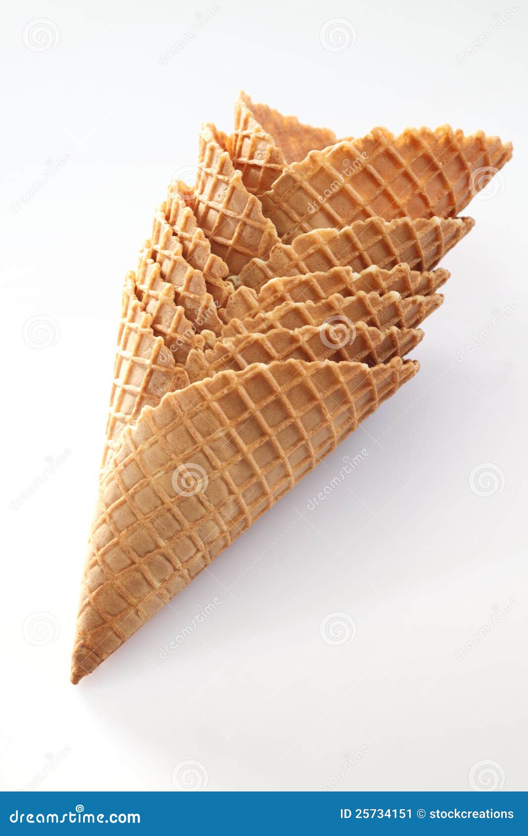 Stack of ice-cream cones stock image. Image of cones - 25734151