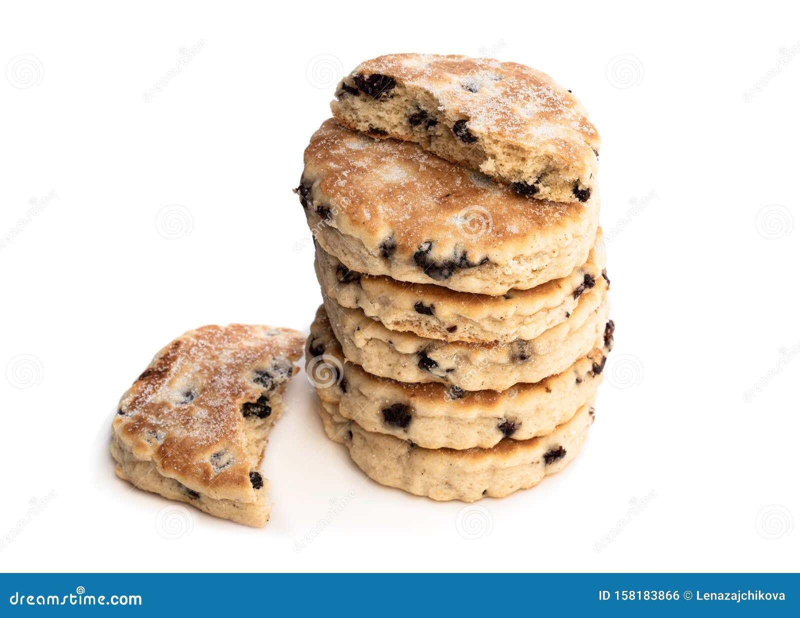 Stack of Iced Welsh Cakes Isolated on White Background Stock Photo ...