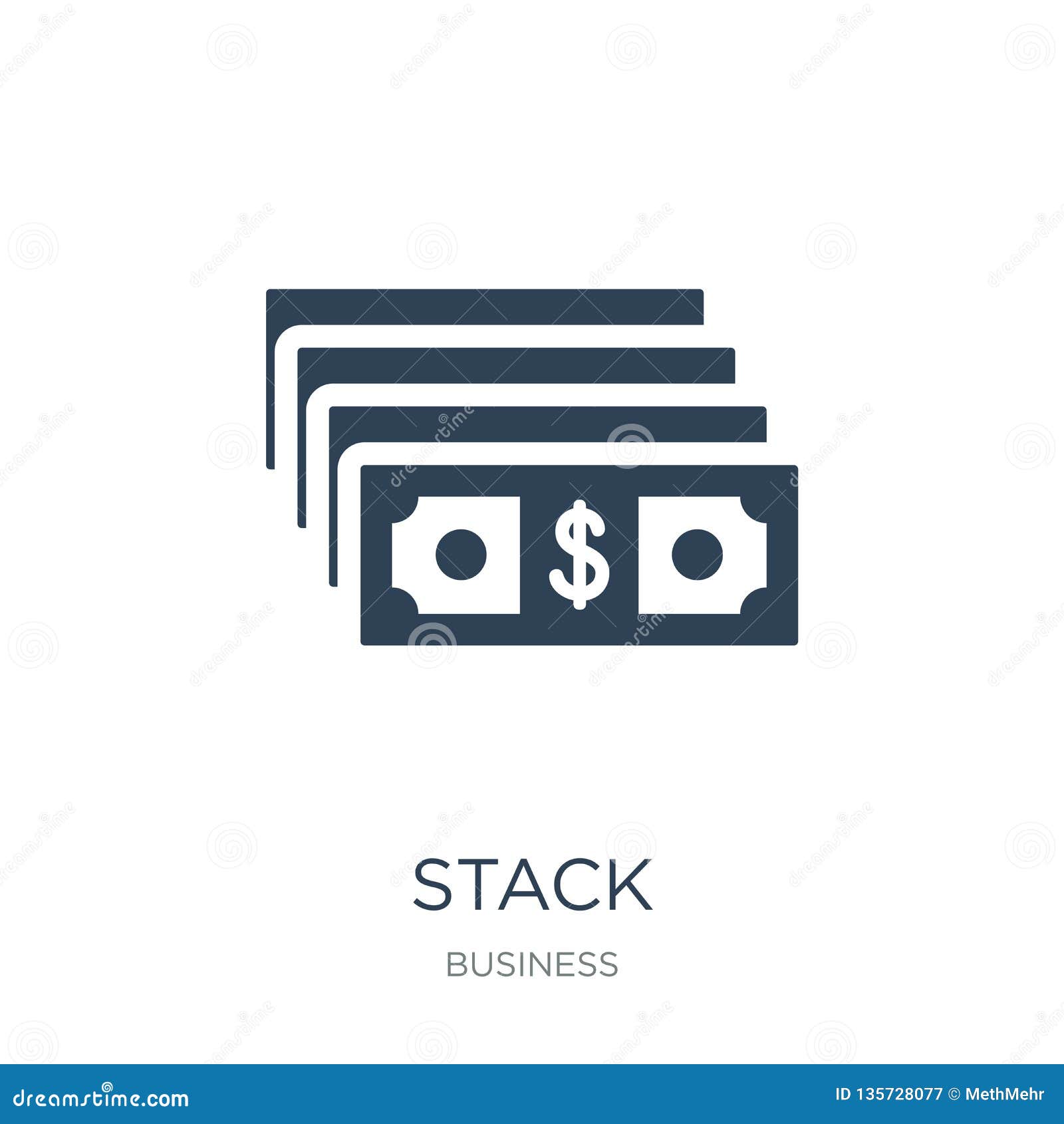 Stack Icon in Trendy Design Style. Stack Icon Isolated on White ...
