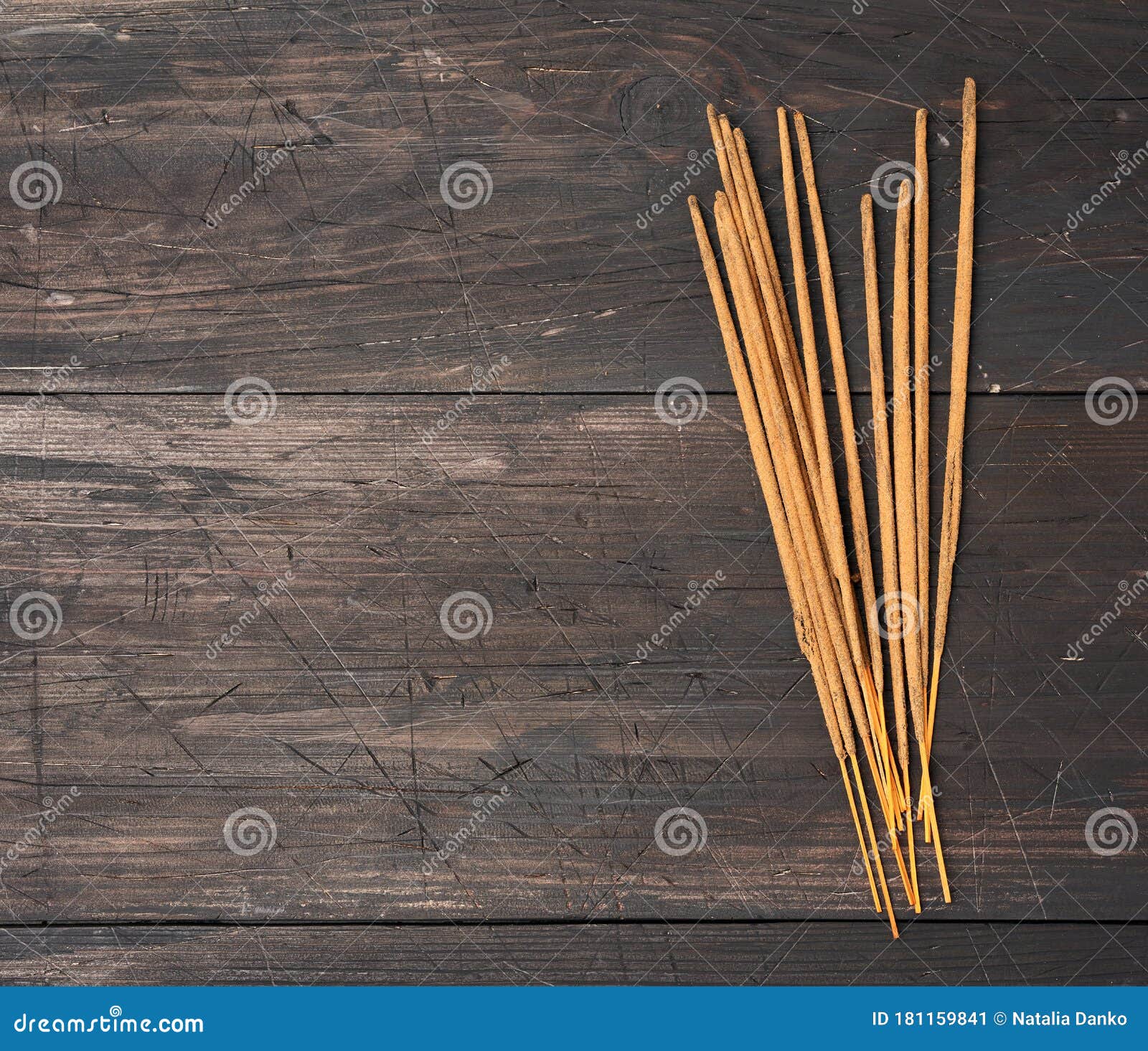Stack of Incense Sticks for Rituals on a Brown Wooden Table Stock Image ...
