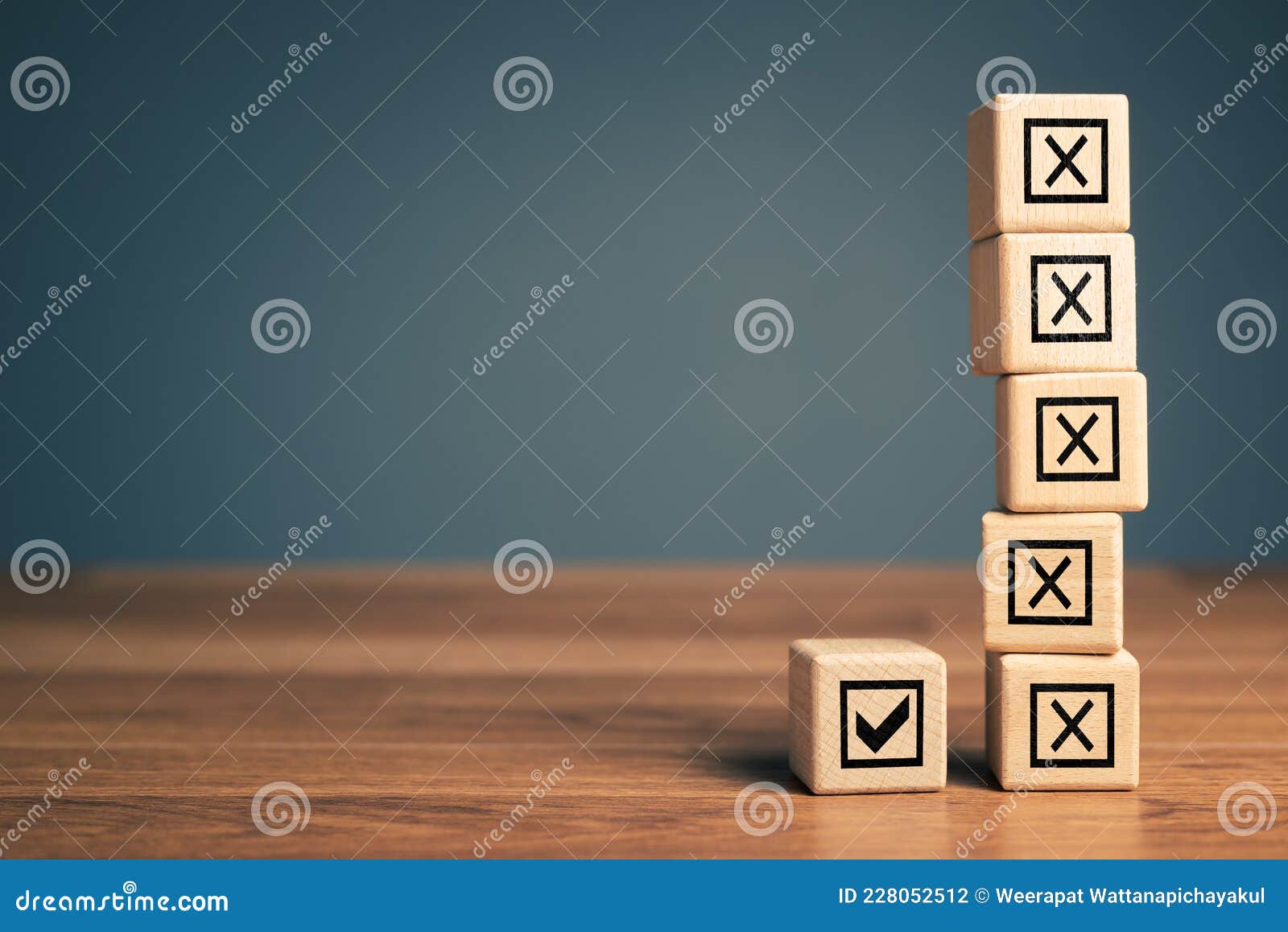 One Correct Choice stock photo. Image of negative, false - 228052512