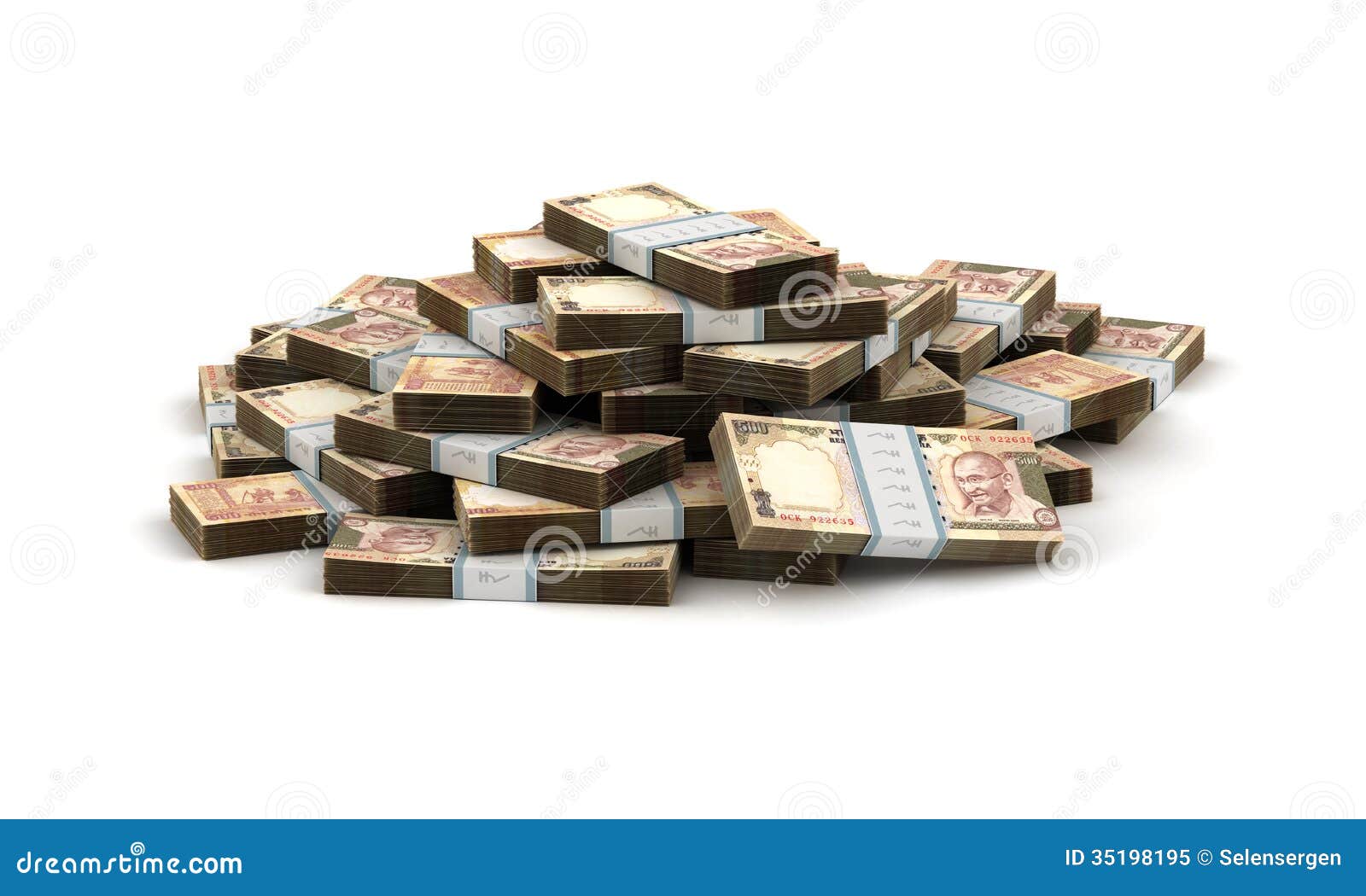Stack of Indian Rupee stock illustration. Illustration of cash - 35198195