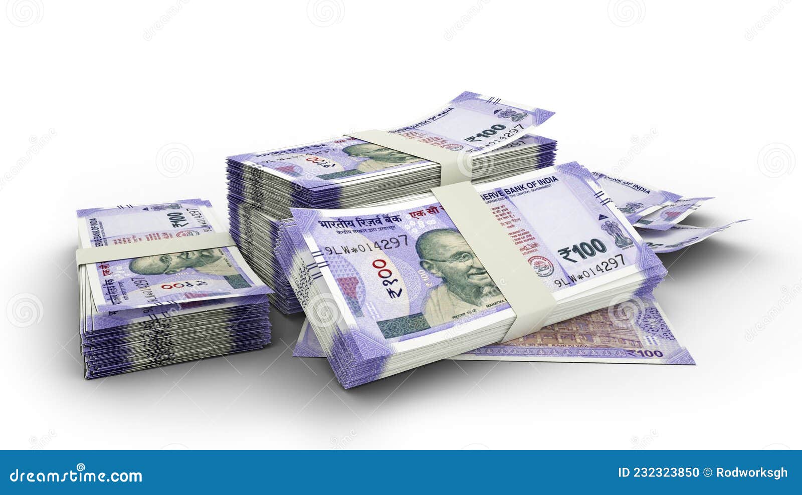 Stack of Indian Rupee Notes Stock Photo - Illustration of background ...