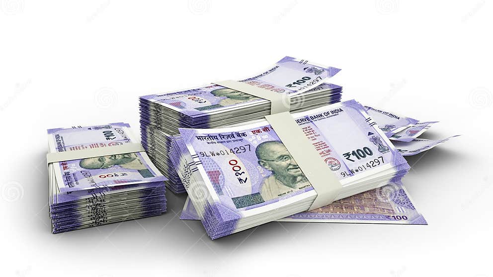 Stack of Indian Rupee Notes Stock Photo - Illustration of background ...