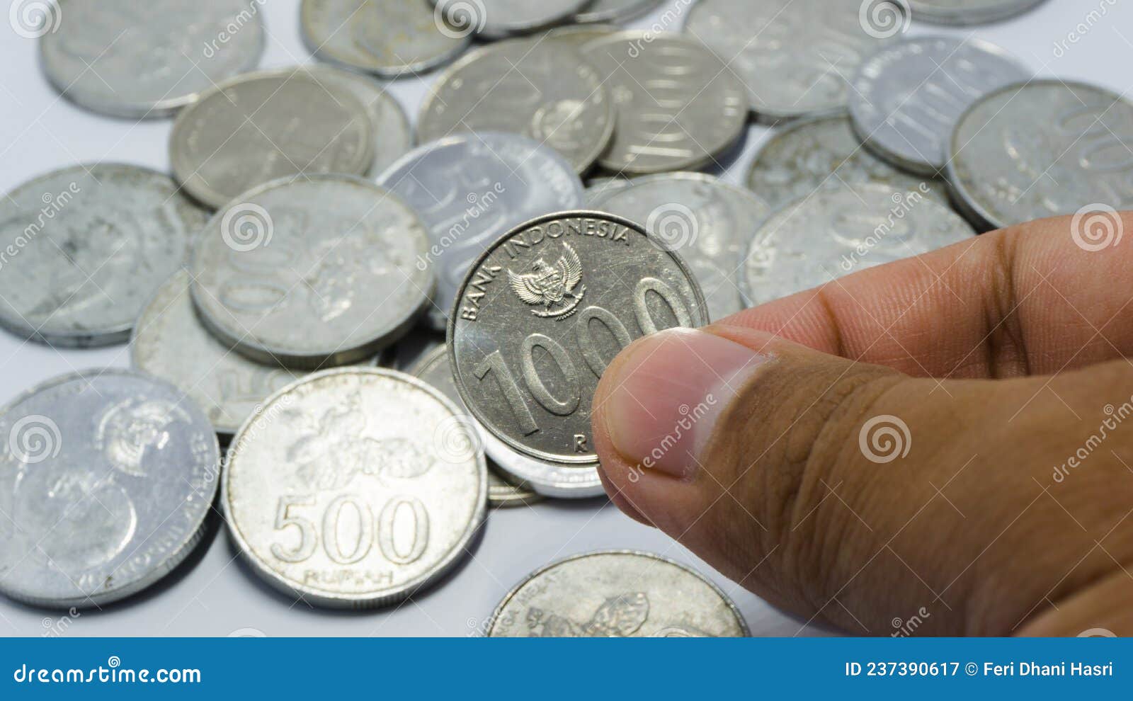 Stack of Indonesian Rupiah Coins. Indonesia Currency Use for Payment ...