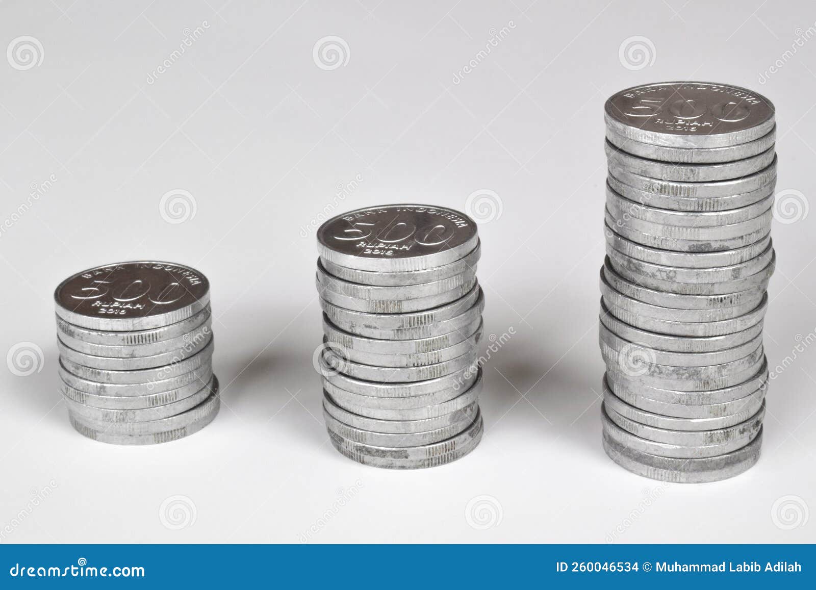 Stack of Indonesian 500 Rupiah Coins (2016) Stock Photo - Image of asia ...