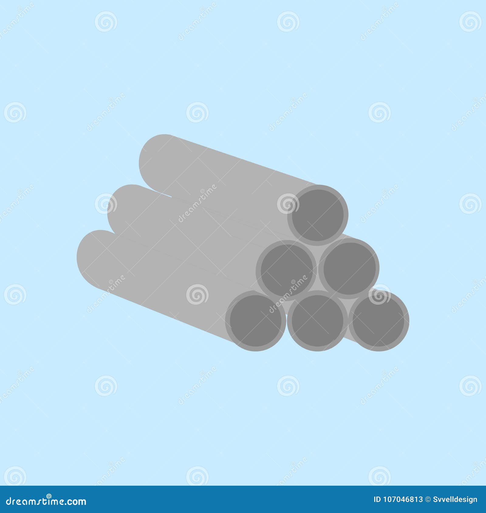 Stack of Industrial Pipe Vector Illustration Graphic Stock Vector ...