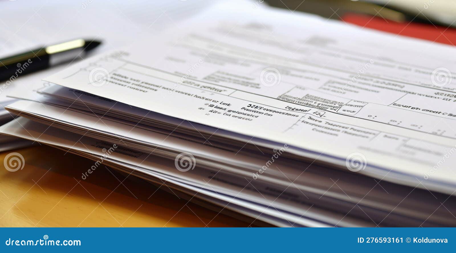 A Stack of Insurance Claim Forms, Displayed Against an Organized ...