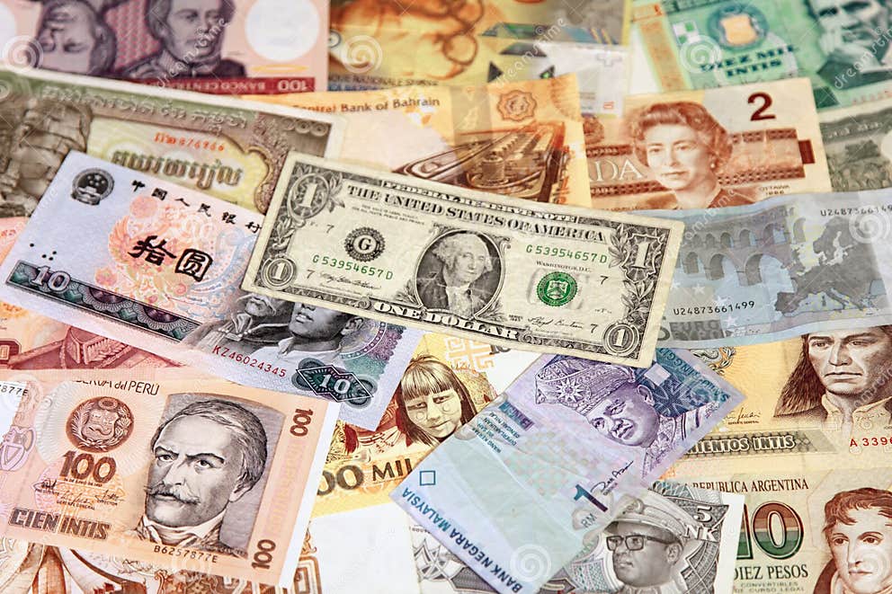 Stack of International Banknotes Stock Photo - Image of exchange, note ...