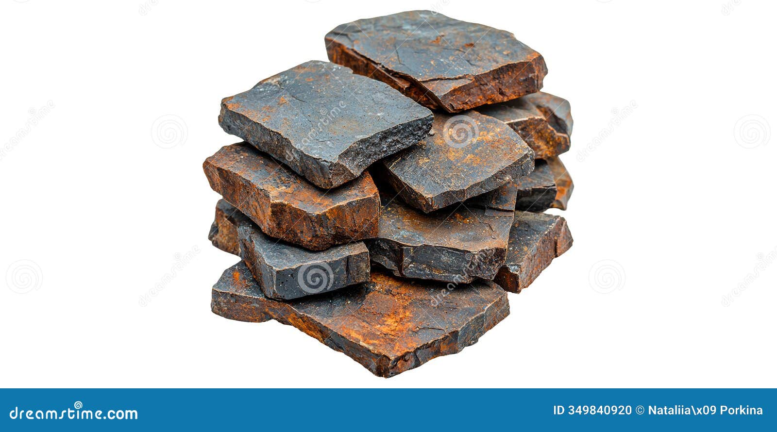 Stack of Iron Ore Rocks Isolated on Transparent Background Stock Photo ...
