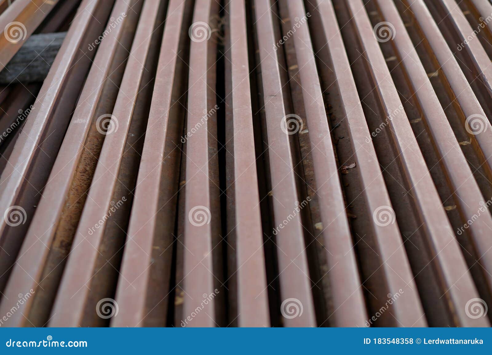 Stack of Iron Rusty Rails for the Railway Stock Photo - Image of detail ...