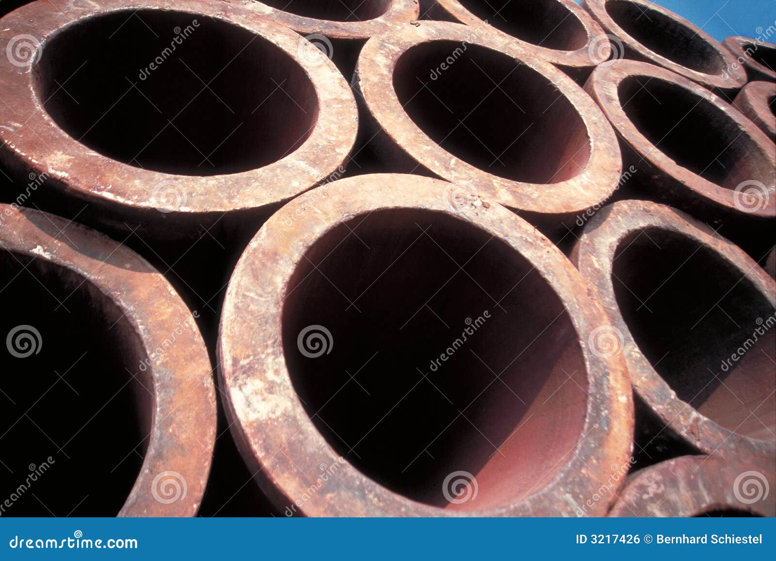 Stack of iron tubes stock photo. Image of pipes, iron - 3217426