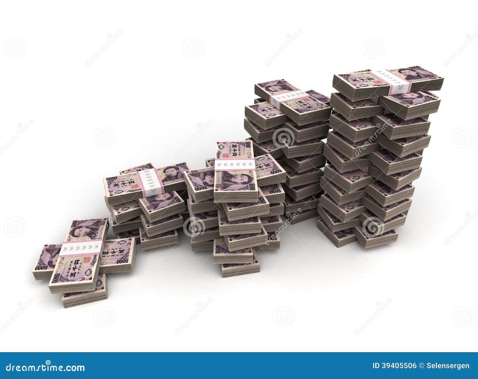 Stack of Japanese Yen stock illustration. Illustration of stack - 39405506