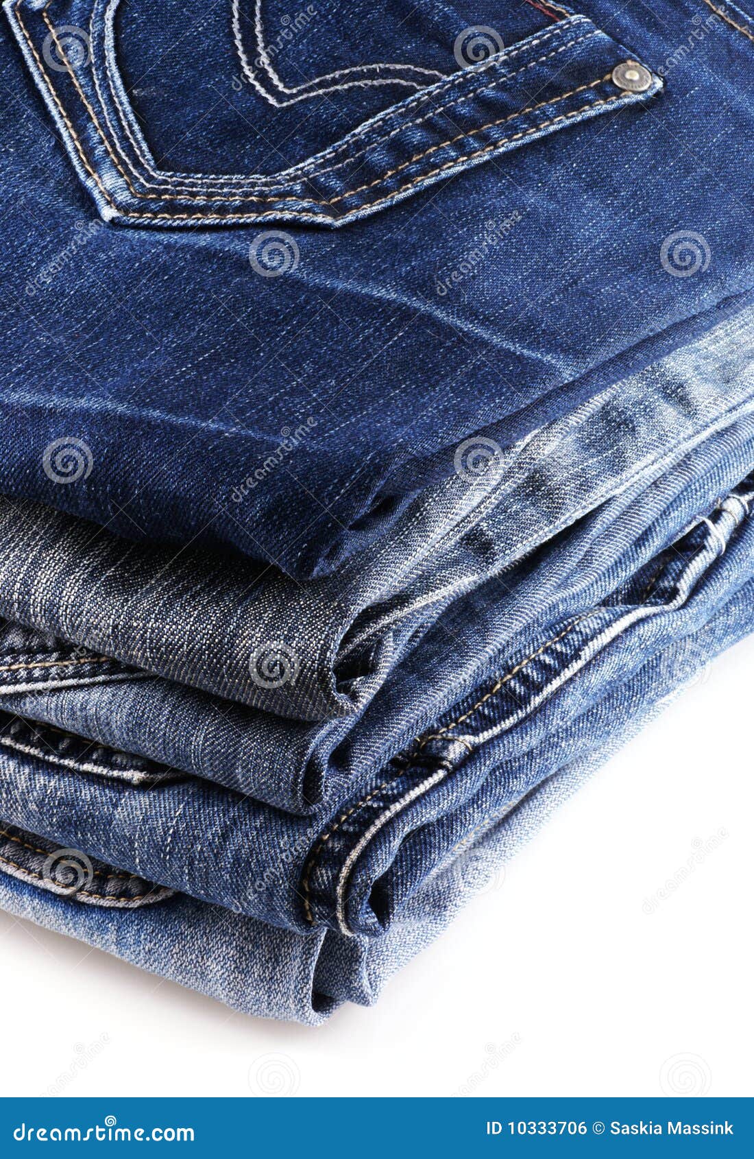Stack of jeans. stock photo. Image of isolated, jeans - 10333706