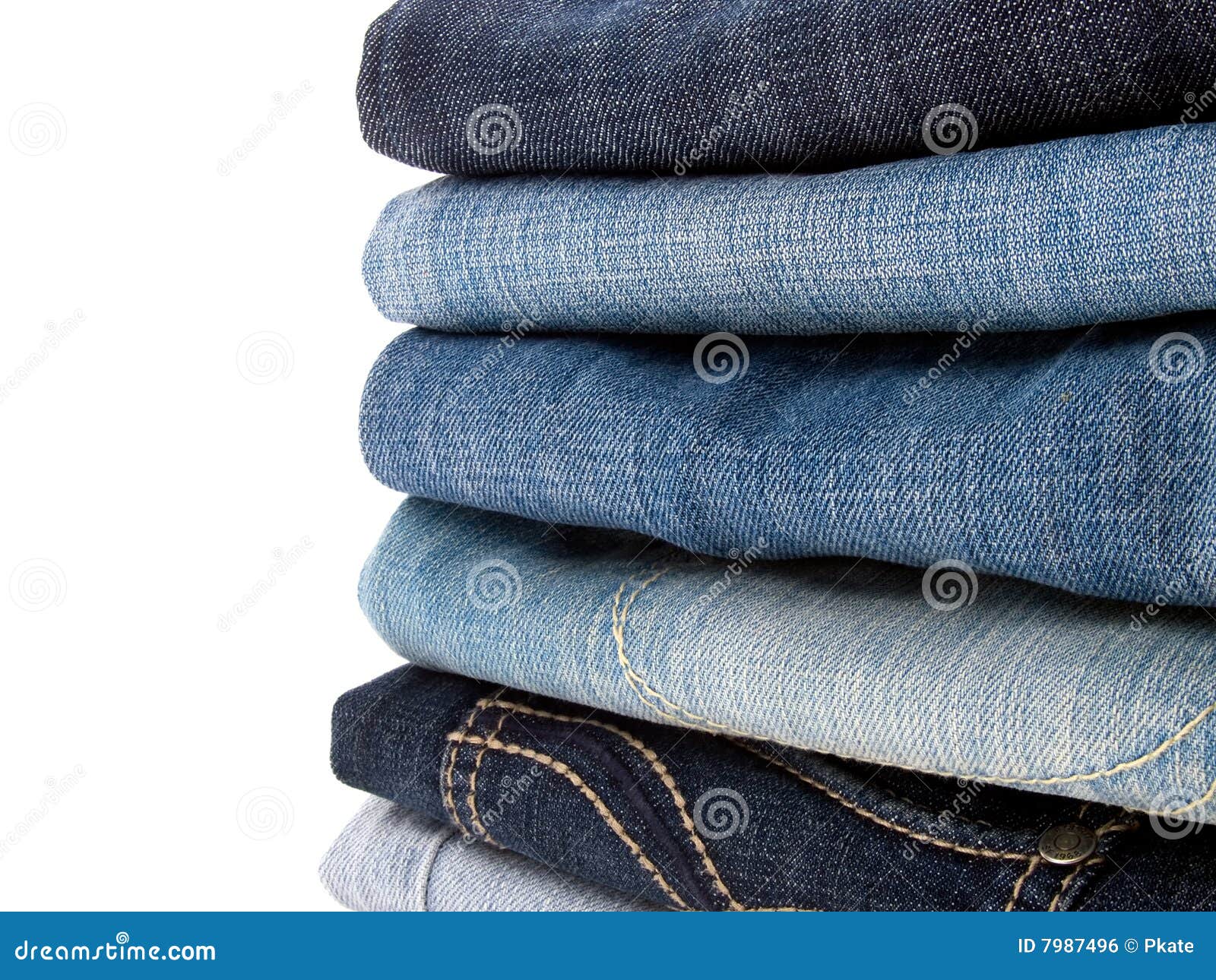 Stack of jeans stock photo. Image of casual, fabrics, textiles - 7987496