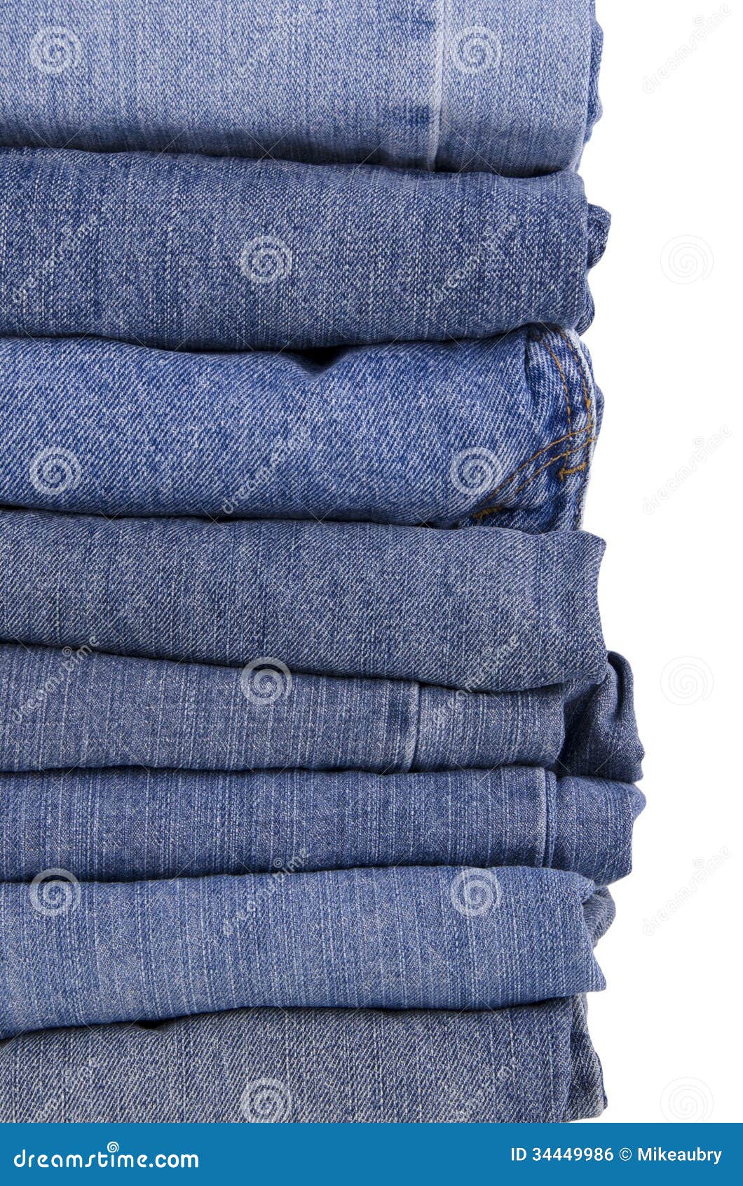 Stack of jeans stock photo. Image of store, garment, wear - 34449986