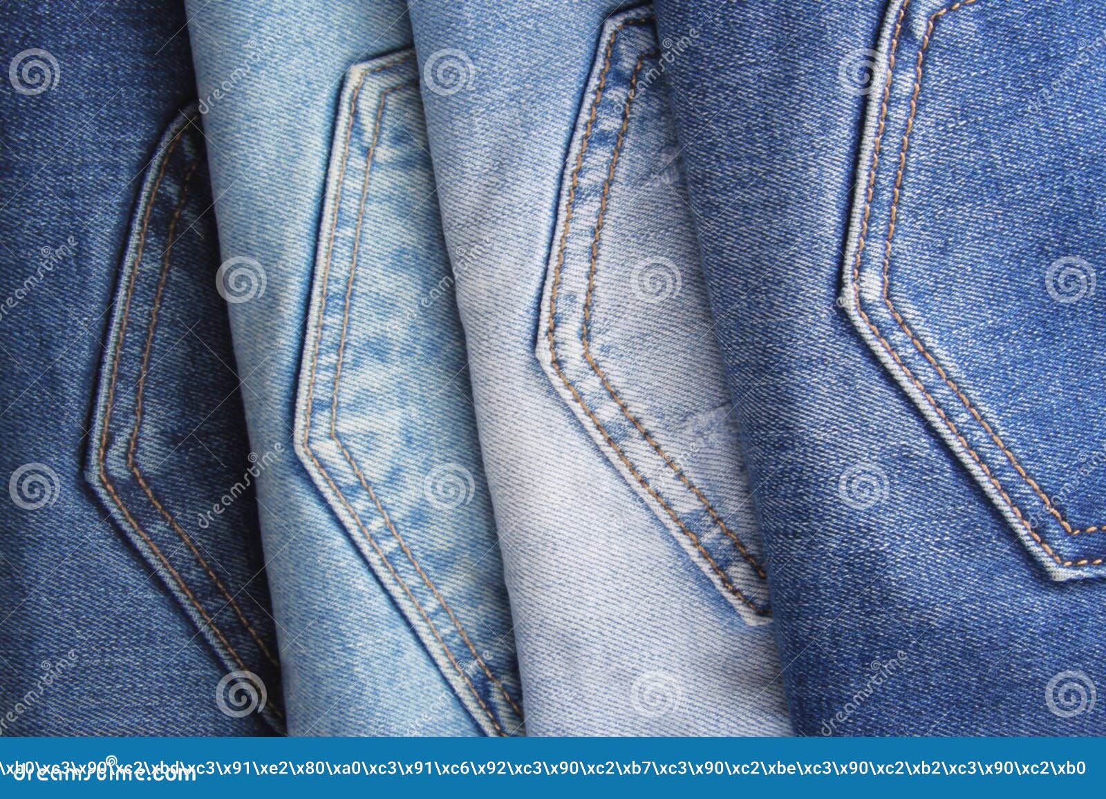 A Stack of Jeans in Different Colors Stock Photo - Image of advertising ...
