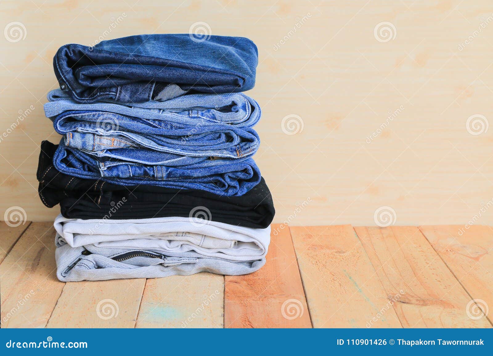 Stack of jeans stock photo. Image of backdrop, design - 110901426