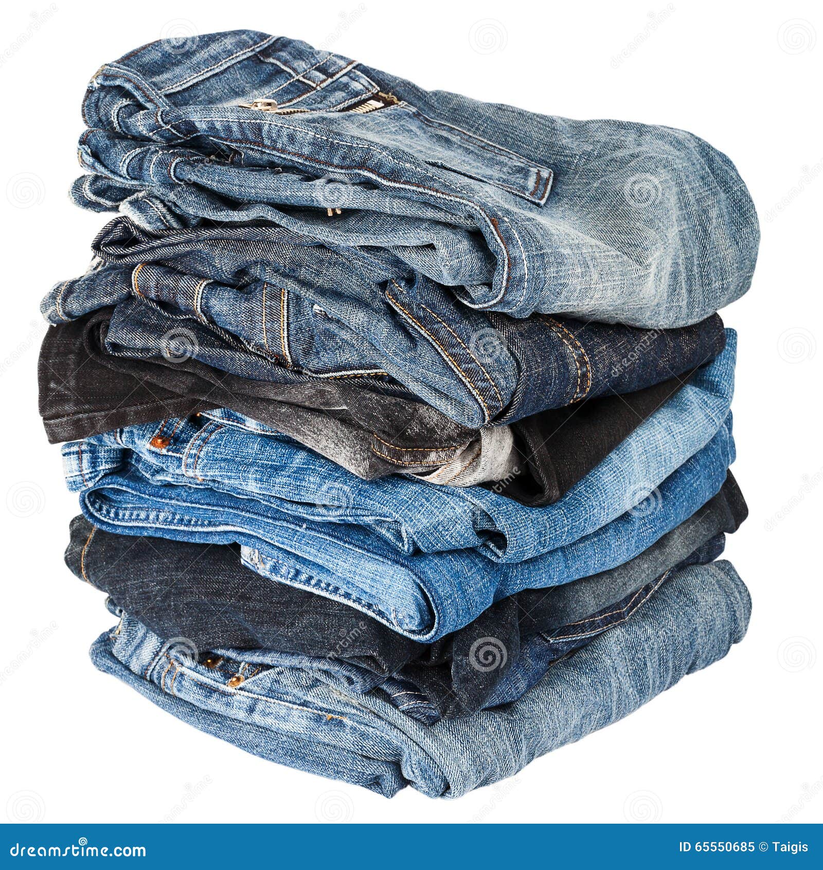 Stack of jeans stock image. Image of casual, group, pocket - 65550685