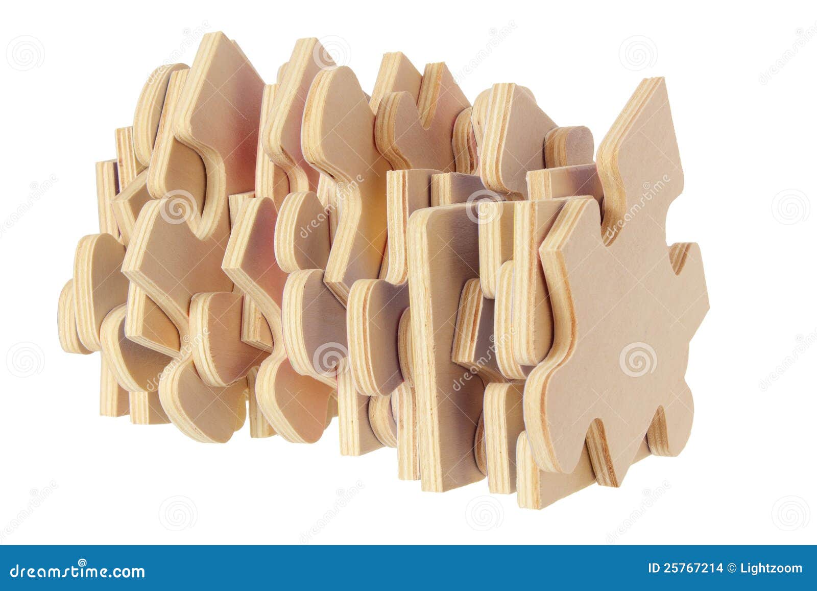 Stack of Jigsaw Puzzle Pieces Stock Photo - Image of join, studio: 25767214