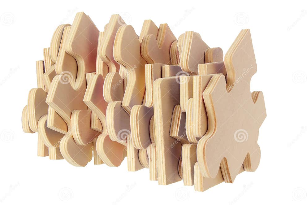 Stack of Jigsaw Puzzle Pieces Stock Photo - Image of join, studio: 25767214