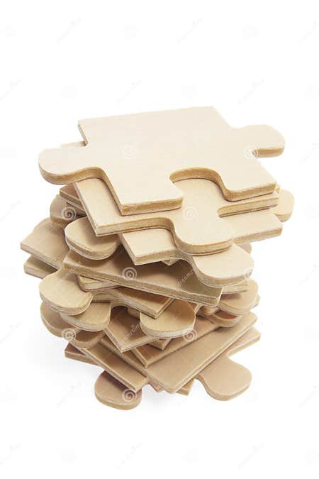 Stack of Jigsaw Puzzle Pieces Stock Image - Image of solve, isolated ...