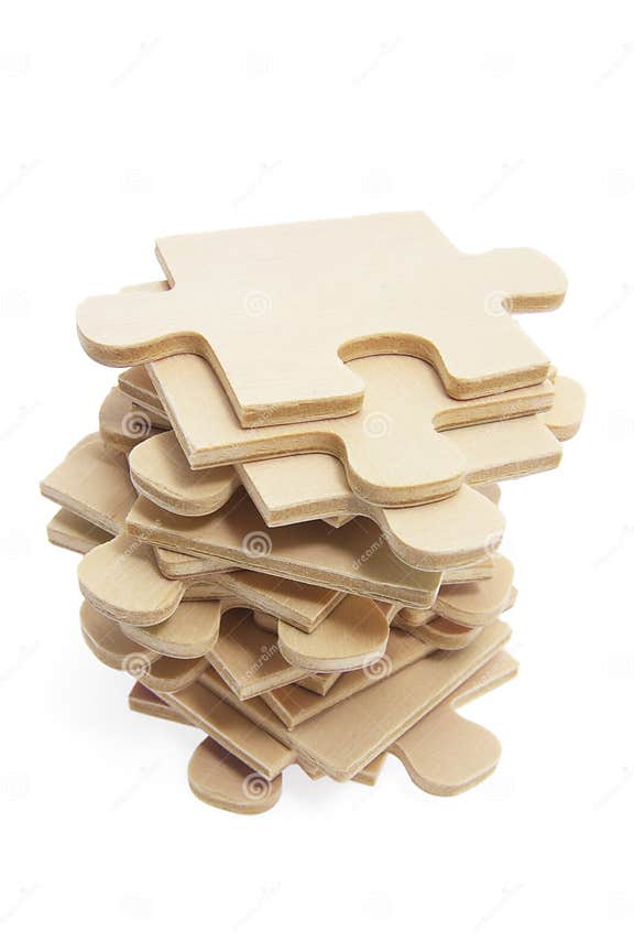 Stack of Jigsaw Puzzle Pieces Stock Image - Image of solve, isolated ...