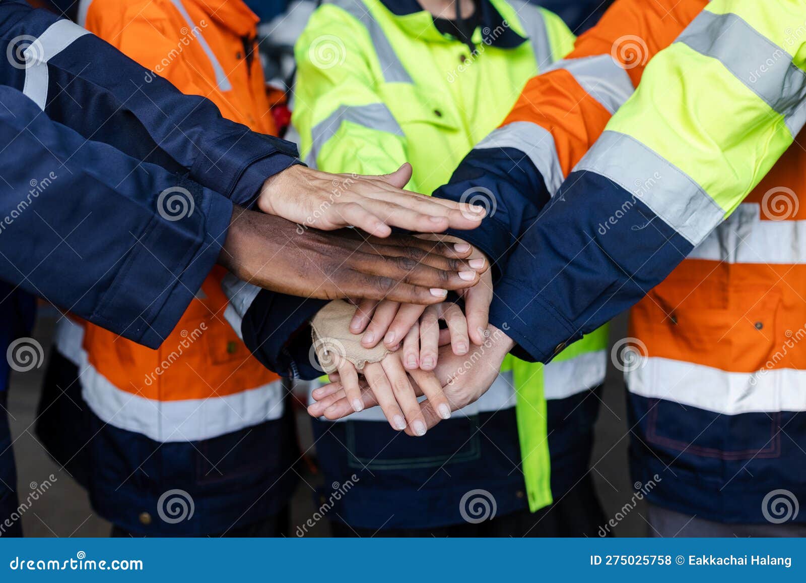 Stack Join of Hand, Successful Engineer Technician Teamwork. Teamwork ...