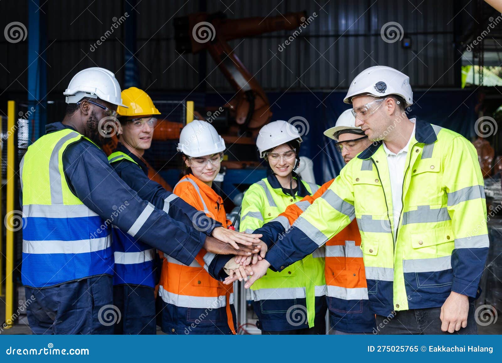 Stack Join of Hand, Successful Engineer Technician Teamwork. Teamwork ...