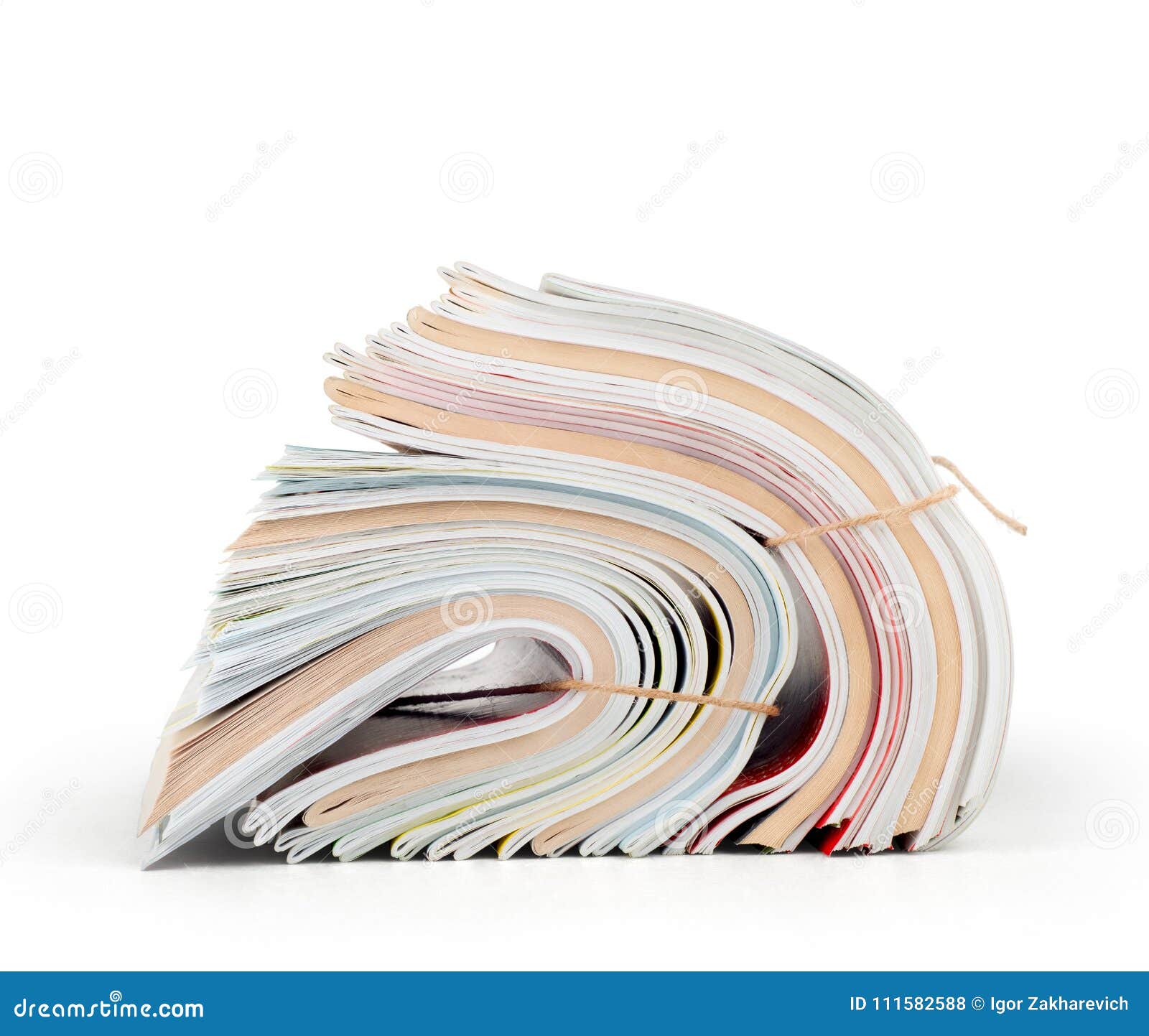 A Stack of Journals Isolated on White Stock Photo - Image of ...