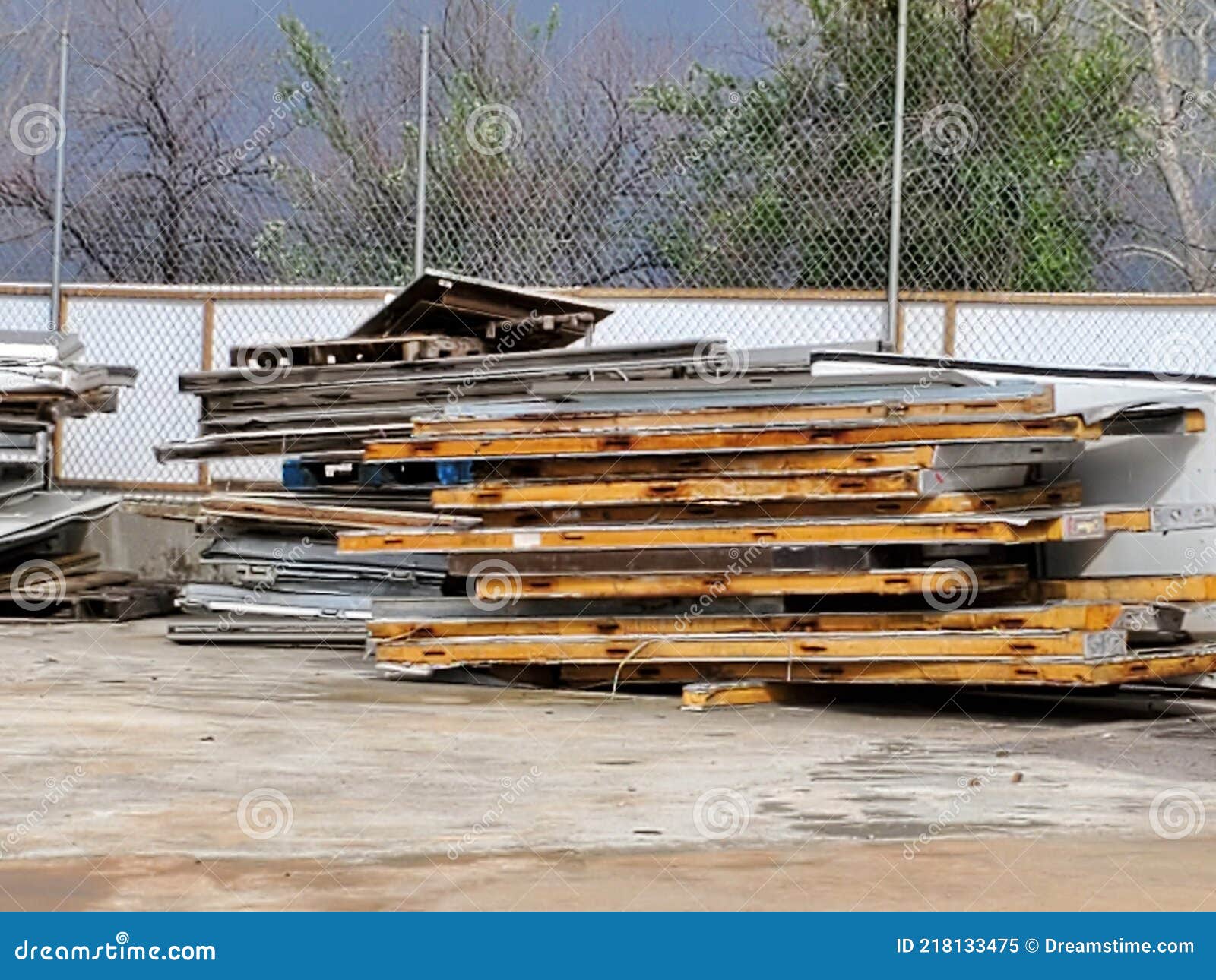 Stack of Junk Reefer walls stock image. Image of furniture - 218133475