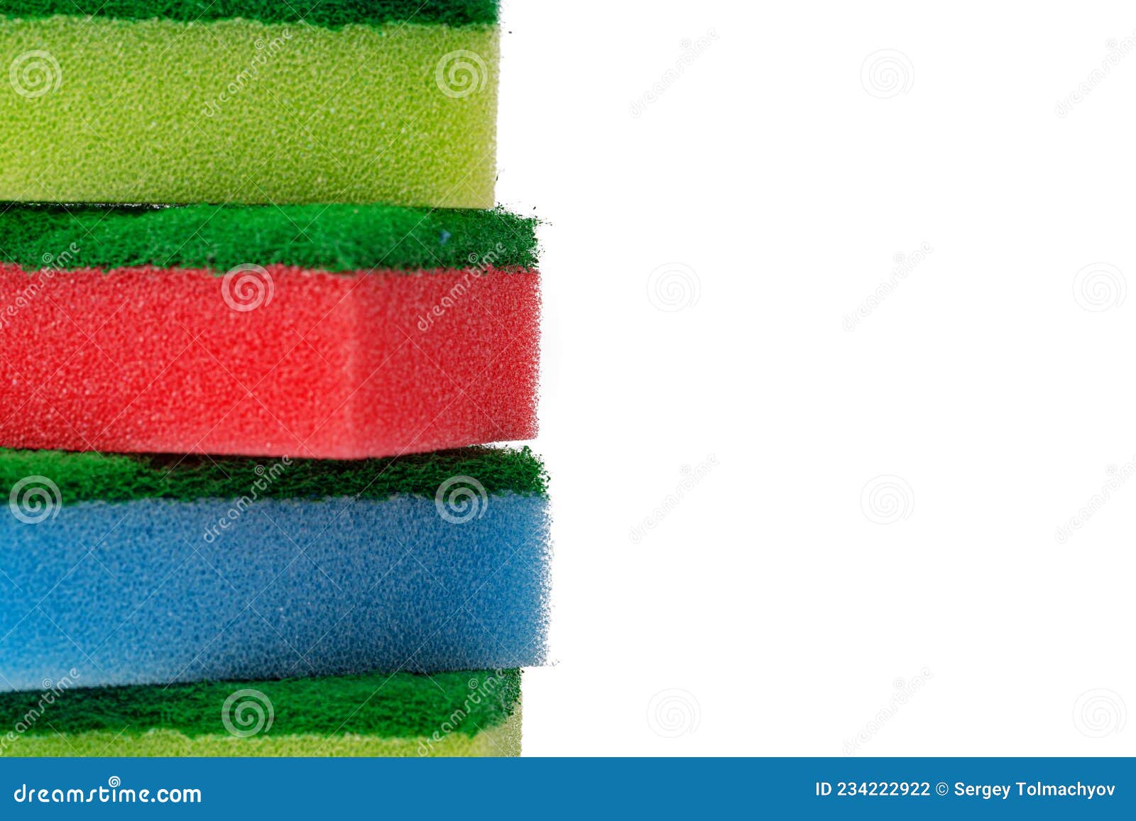 Stack of Kitchen Sponges Isolated on White Background Stock Photo ...
