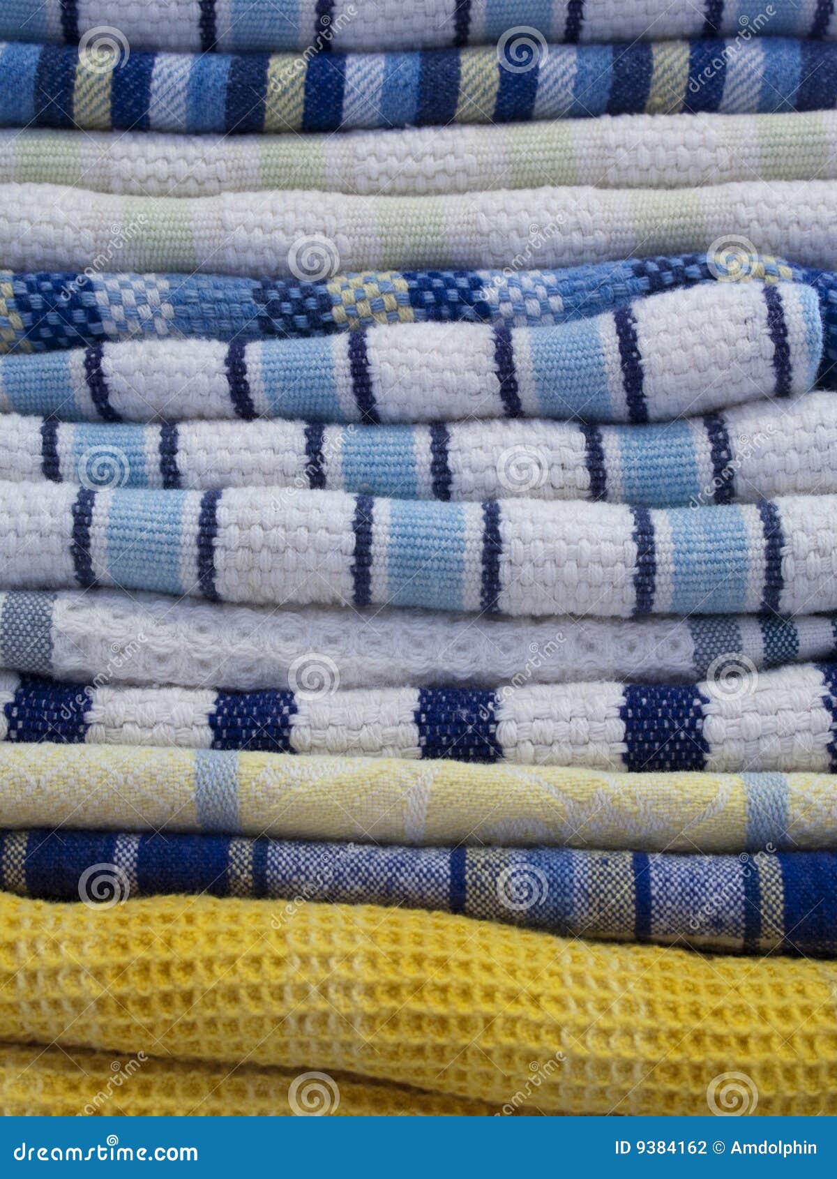 Stack of kitchen towels stock photo. Image of dishtowel - 9384162