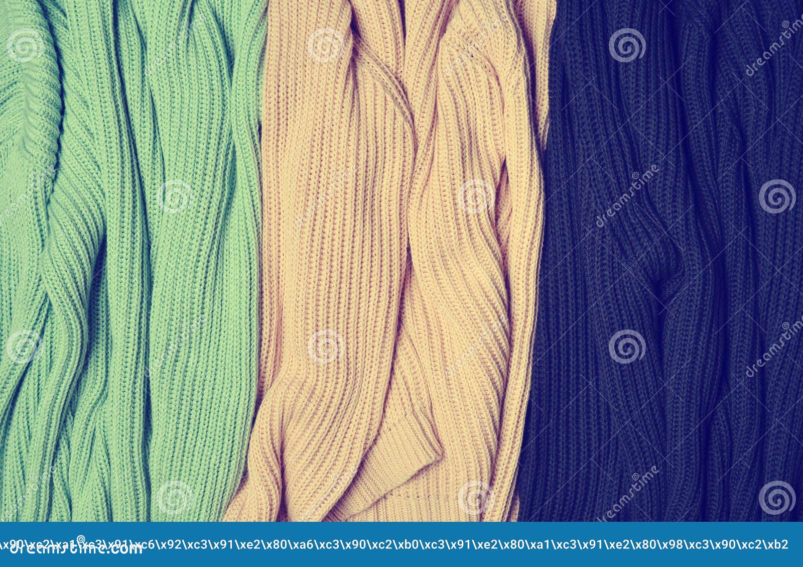 Stack of Knitted Sweaters Close-up. Background of Clothes Stock Photo ...
