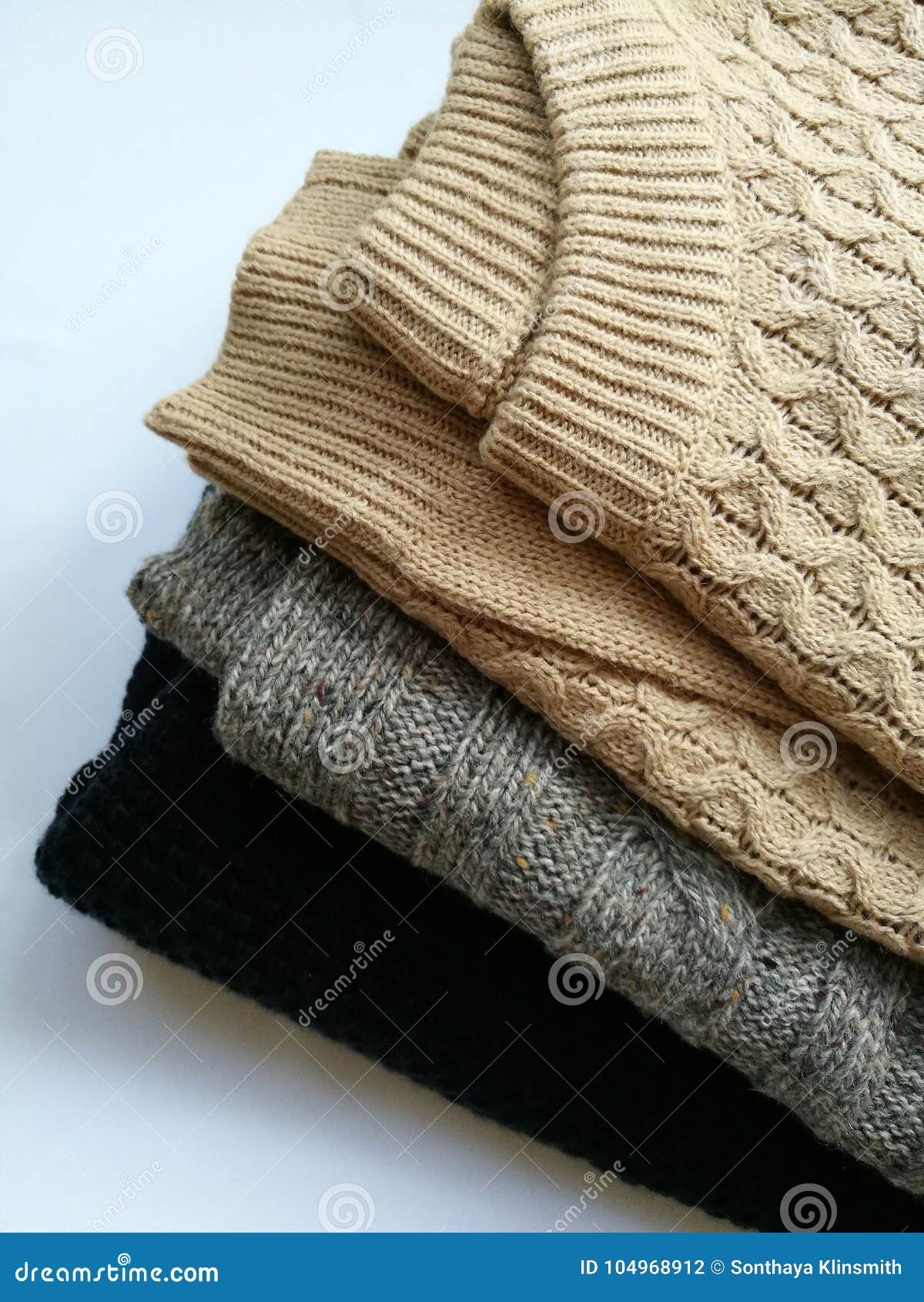 Stack of Knitted Wool Sweaters Stock Photo - Image of colorful, knitted ...
