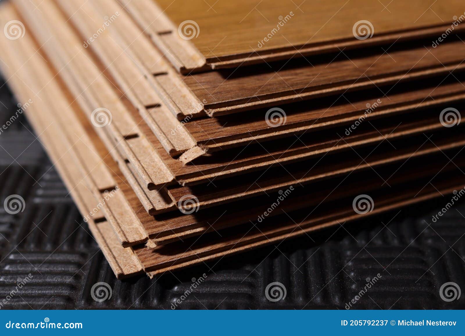 Stack of the Laminated Panel for the Floor Stock Image - Image of ...