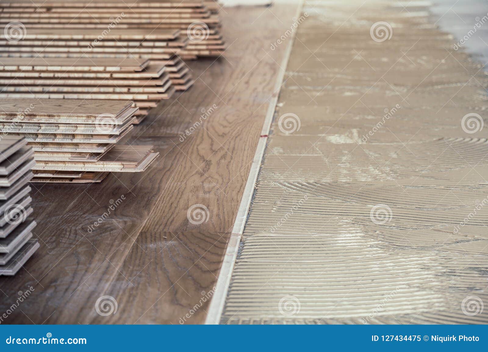Stack of Laminated Wooden Flooring Boards Stock Image - Image of ...