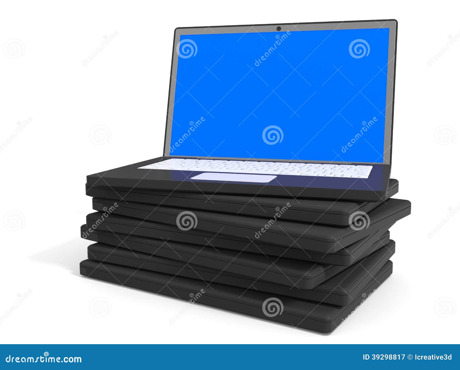 Stack of laptops. stock illustration. Illustration of abstract - 39298817