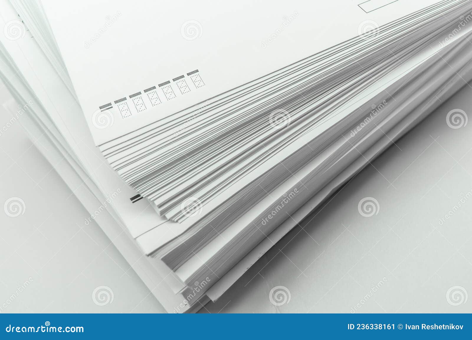 A Stack of Large White Postal Envelopes. Packaging for Letters and ...