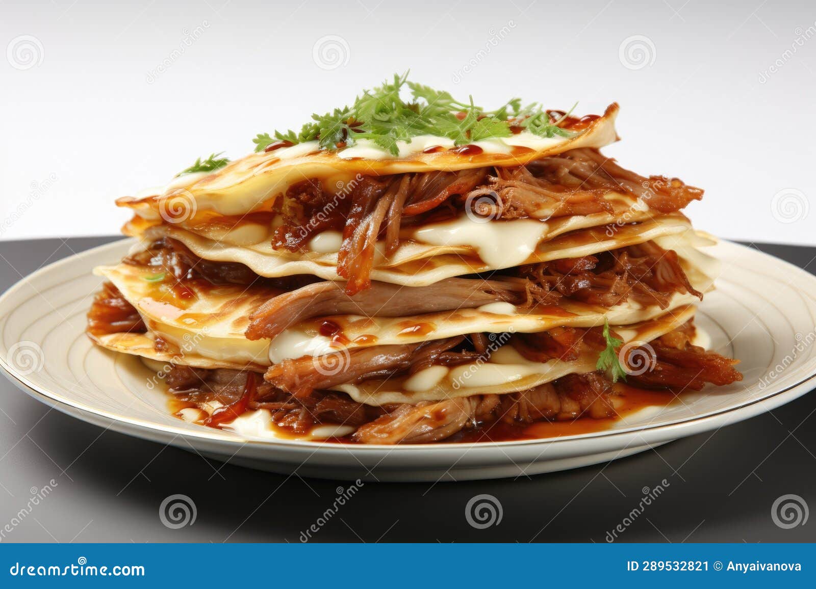 A Stack of Lasagna Stacked on Top of Each Other. Peking Duck, Chinese ...