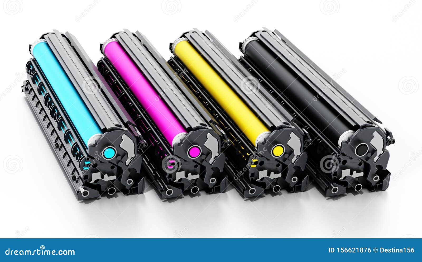 Set Of Laser Printer Toner Cartridge. Cartoon Icon Design Template With ...