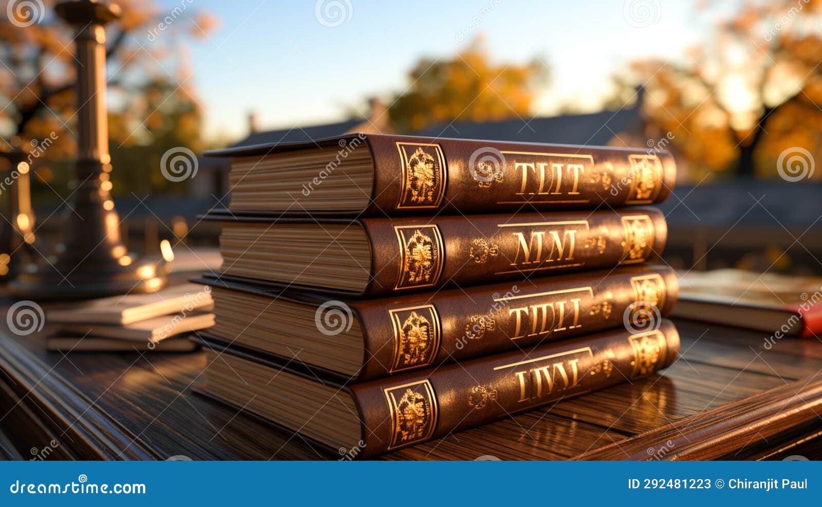 A Stack of Law Books with the Word the on the Front Stock Image - Image ...