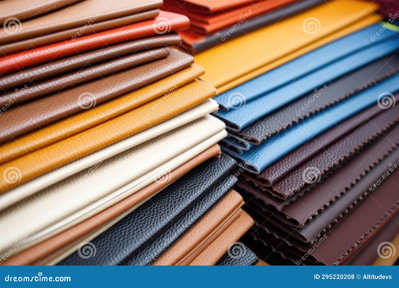 Stack of Leather Samples for Car Upholstery Stock Photo - Image of ...