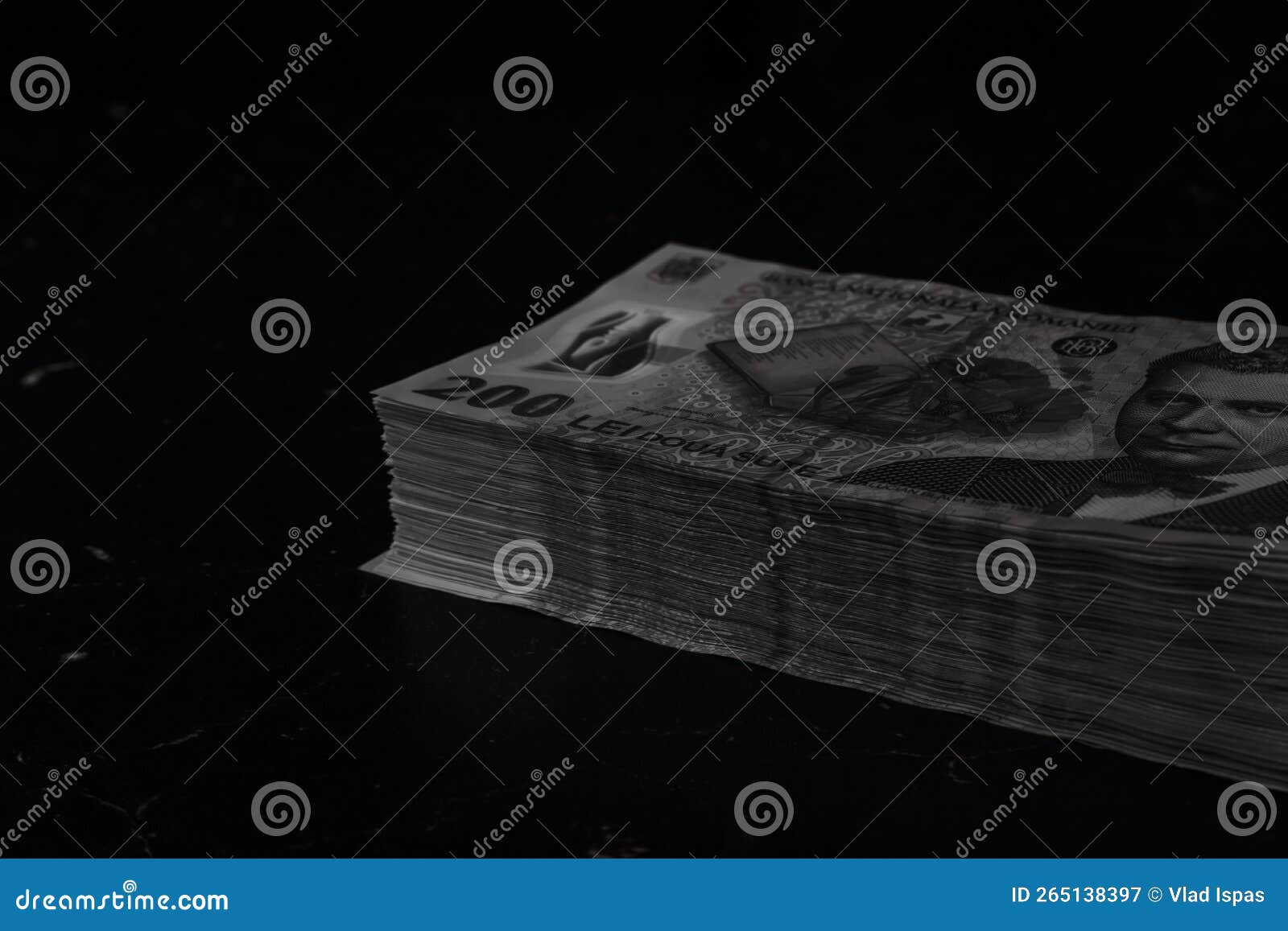 Stack of LEI Romanian Money. RON Leu Money European Currency Stock ...