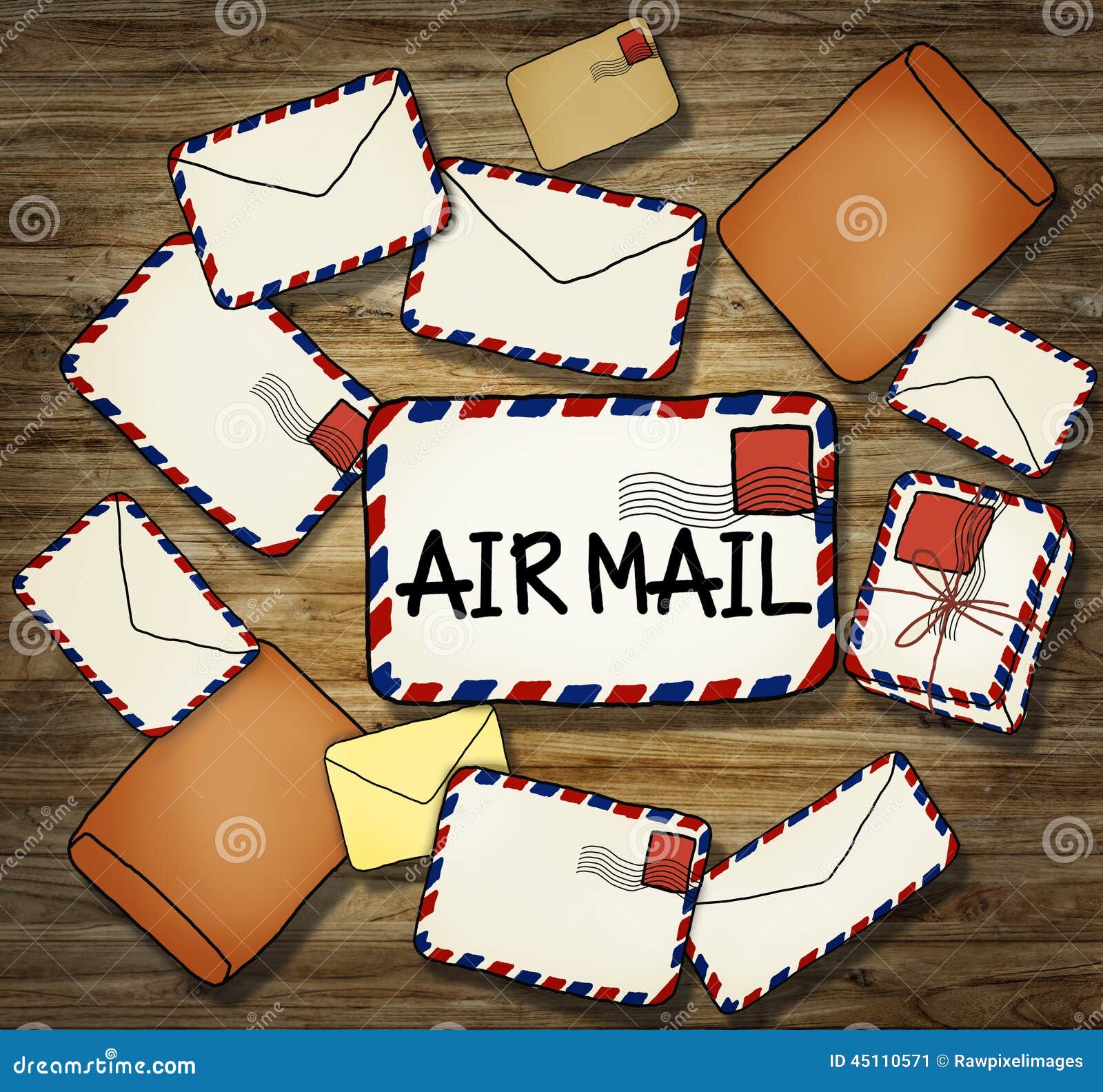 Stack Of Letter And Envelope Illustration Royalty-Free Stock Photo ...
