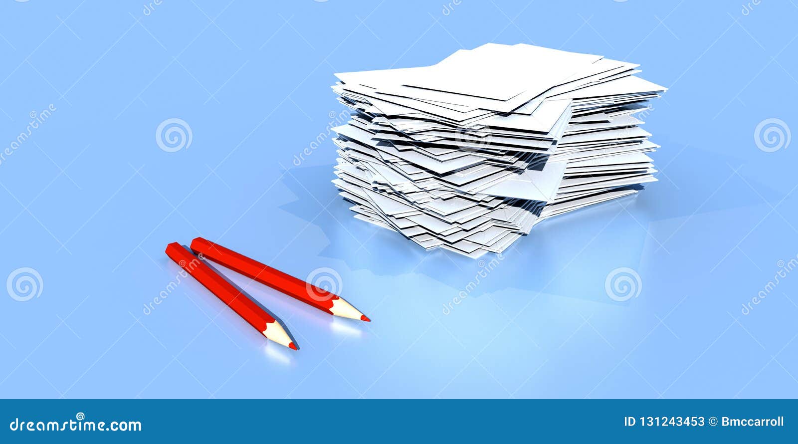 Stack Of Letter And Envelope Illustration Royalty-Free Stock Photo ...