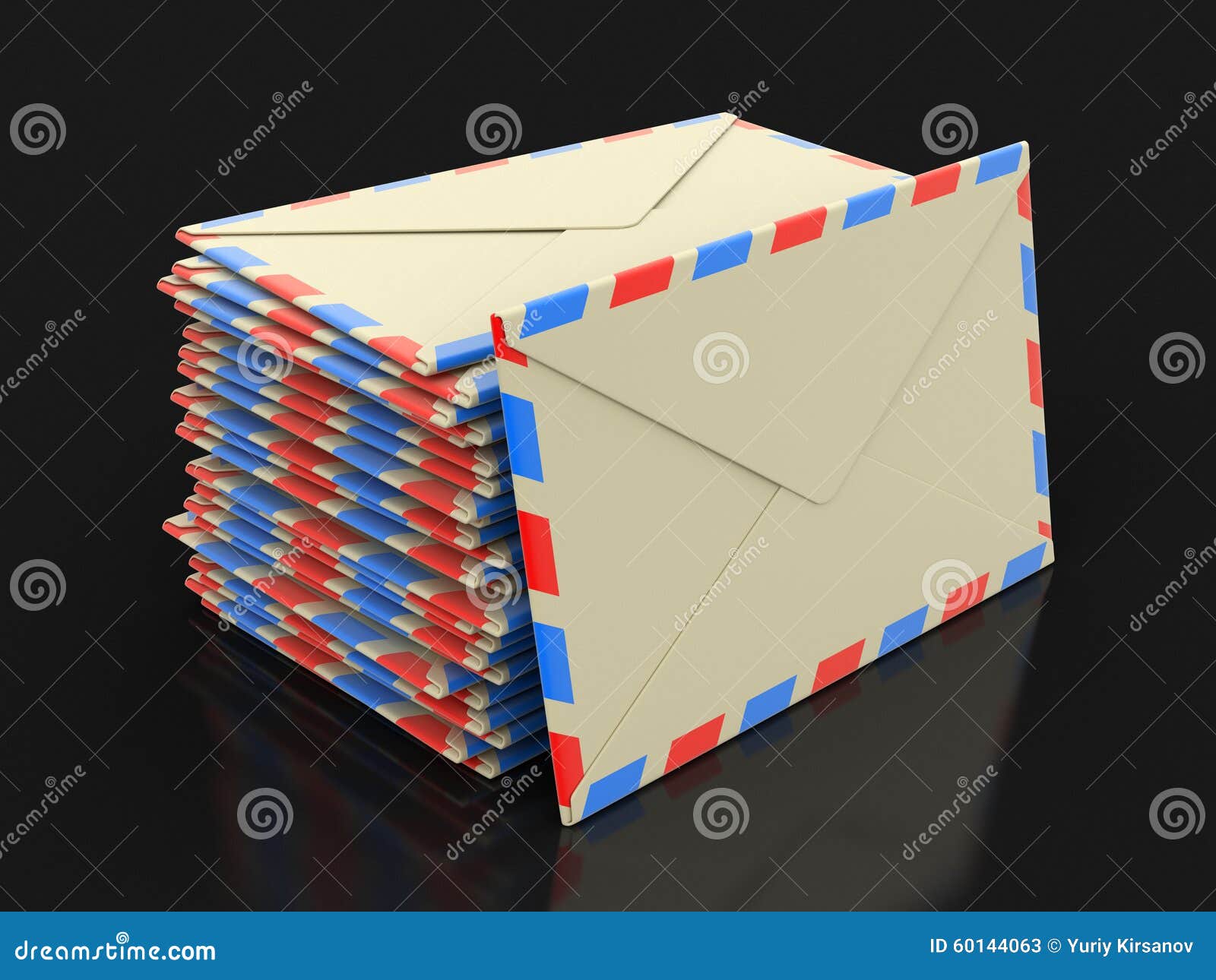 Stack of Letters (clipping Path Included) Stock Illustration ...
